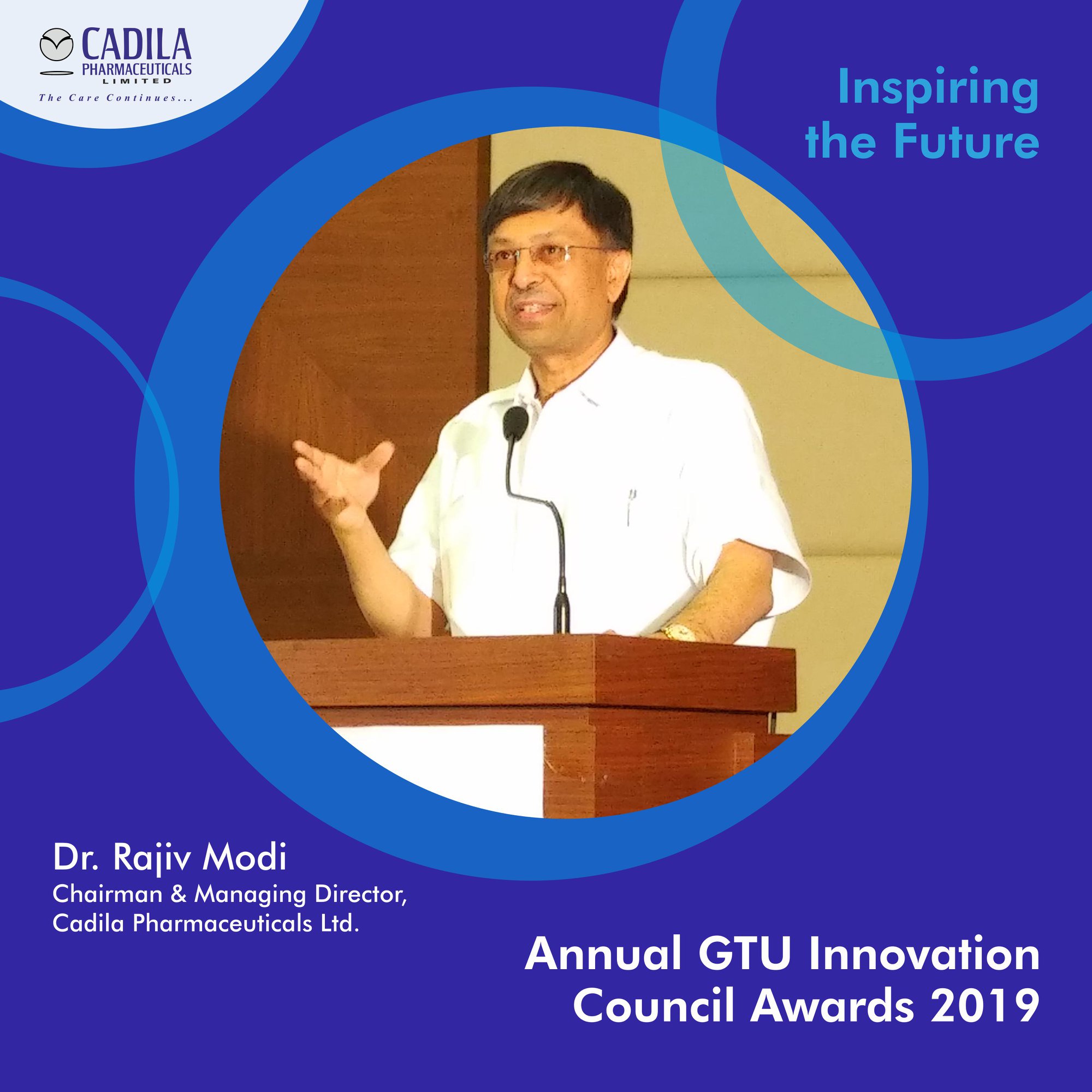 Dr. Rajiv Modi, CMD, Cadila Pharmaceuticals at the Annual GTU ...